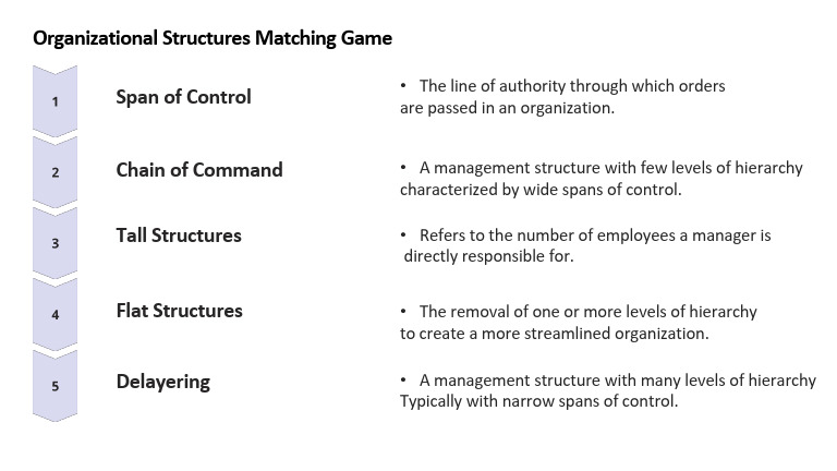 Organizational Structures Matching Game | PDF