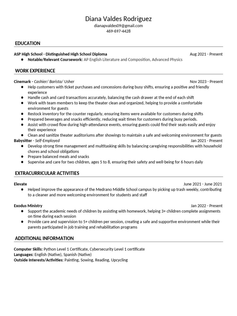 Copy of 2023 - ASP Resume Template | PDF