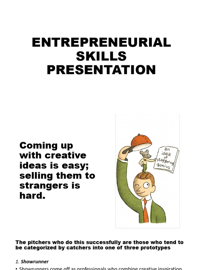 ENTREPRENEURSHIP - 4. ENTREPRENUERIAL SKILLS PRESENTATION | PDF ...