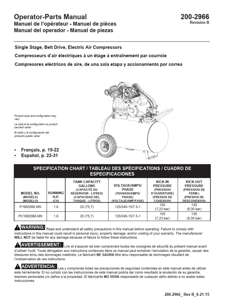 Sanborn Air Compressor Manual | PDF | Electrical Connector | Belt ...