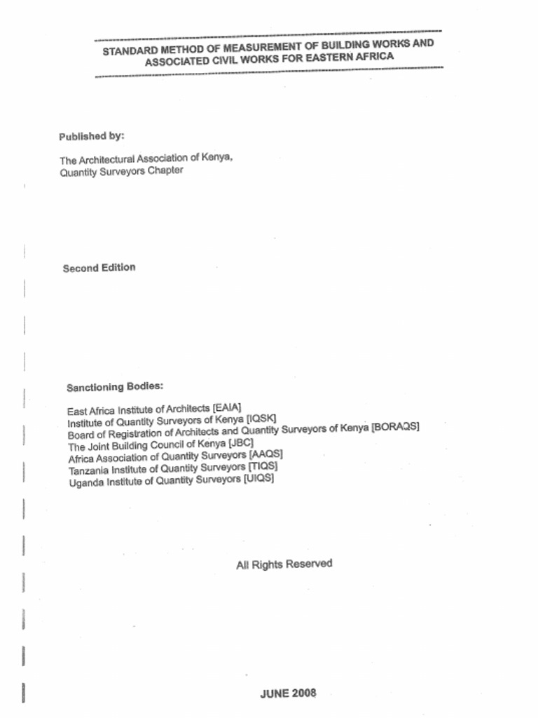 SMM - Revised East African SMM 2008 | PDF