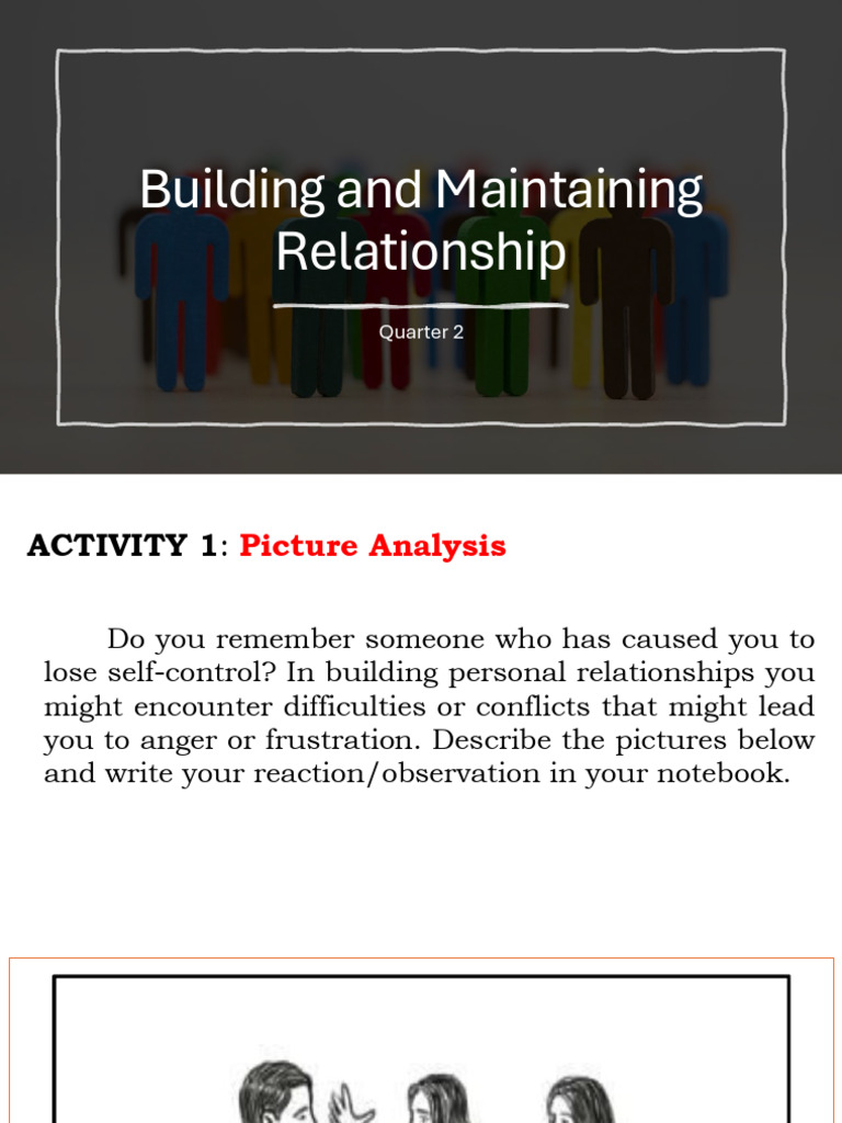Q2 - 1 - Building and Maintaning Relationship | PDF | Love | Intimate Relationships
