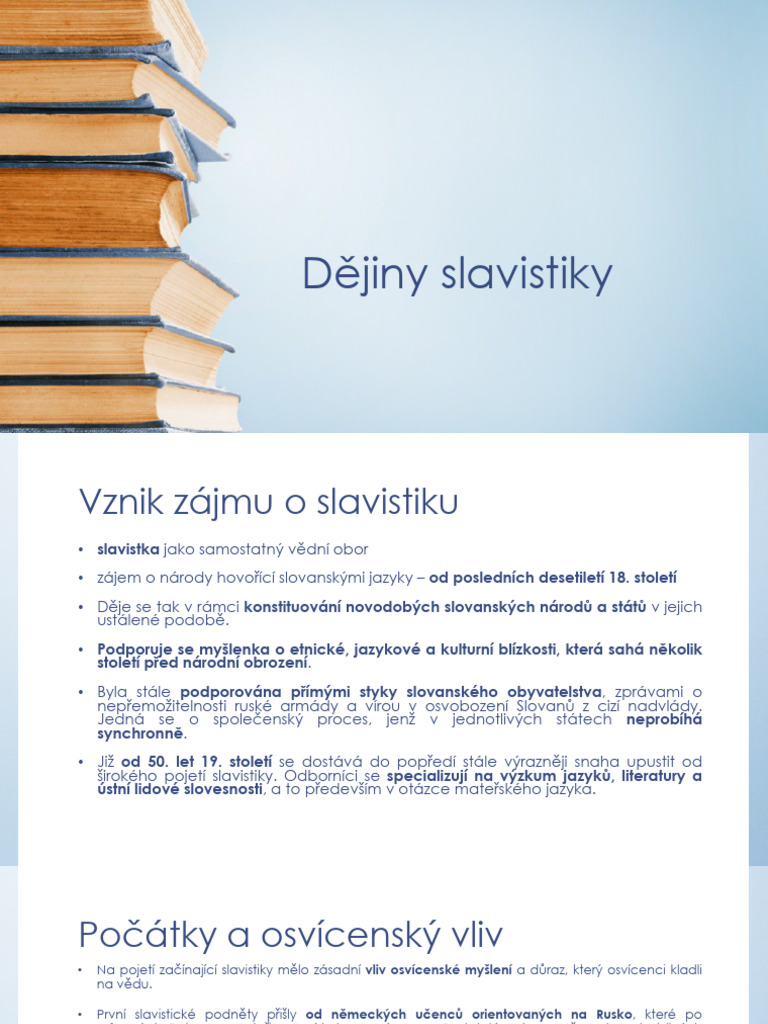 Dejiny Slavistiky | PDF