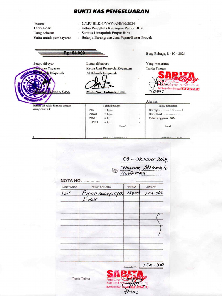 Nota Belanja Minggu Ke 4 | PDF