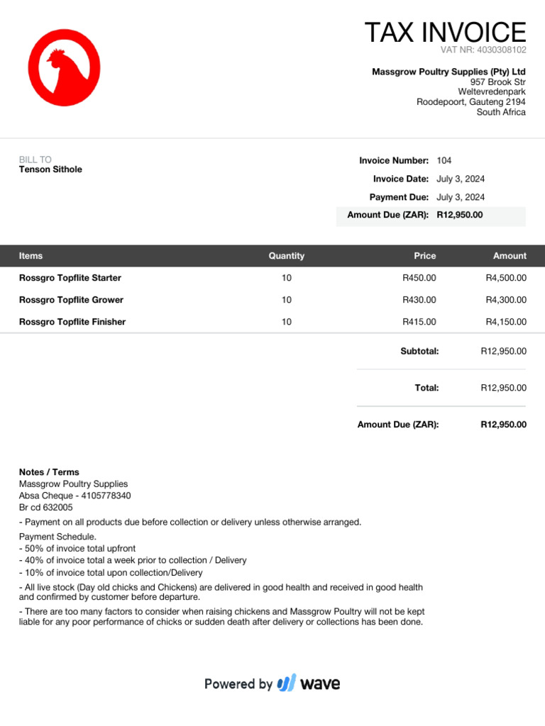 4 Invoice - 104 - 2024-07-03 | PDF | Invoice | Payments