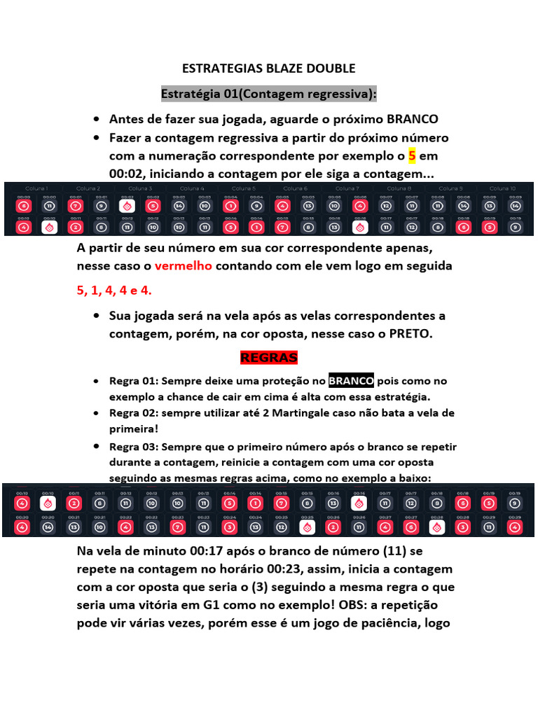 Estratégias para Jogar Blaze Double | PDF