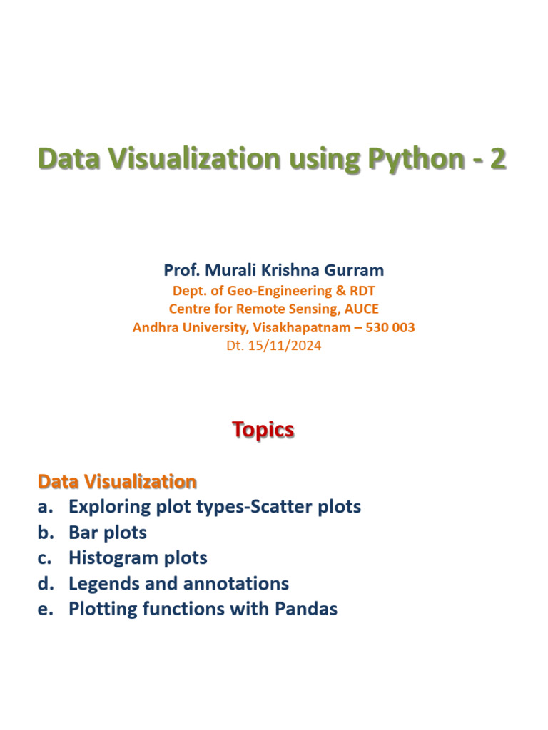 13_20241118_DataVisualisation_2 | PDF | Histogram | Scatter Plot