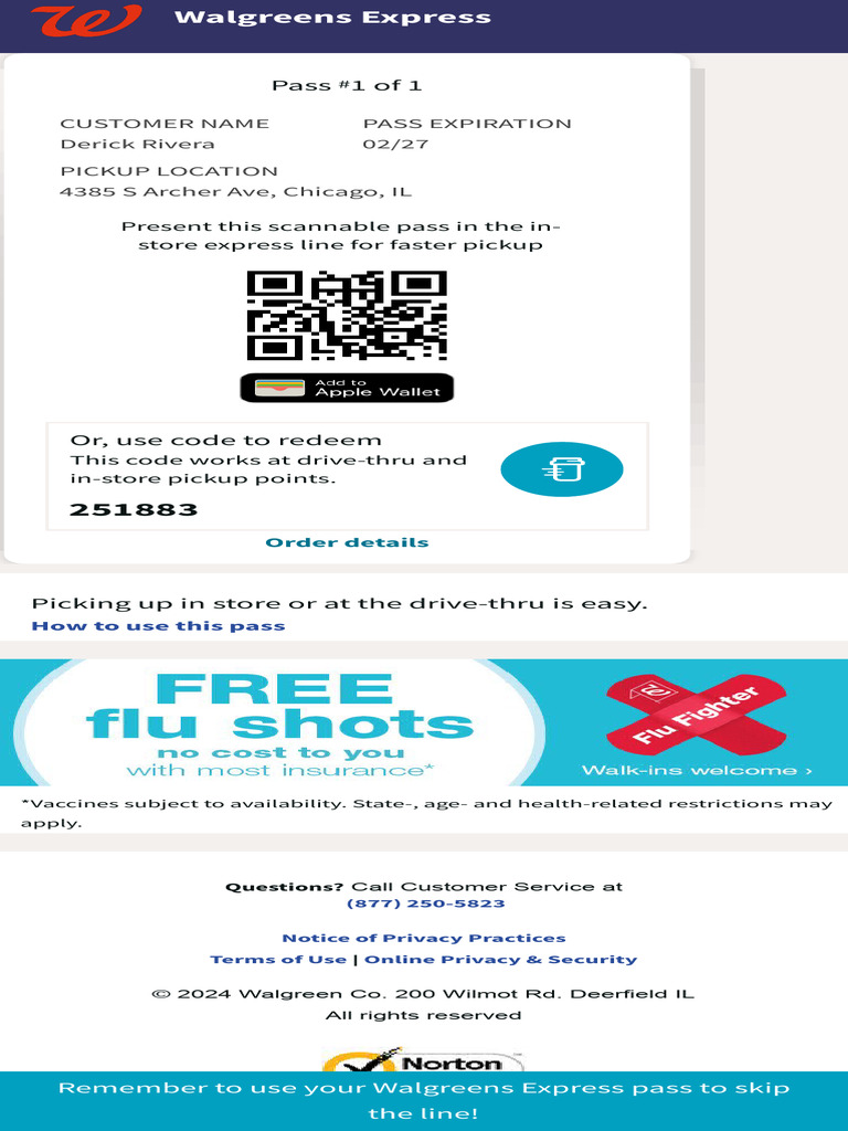 Pass Generated Express Pickup Pass | PDF
