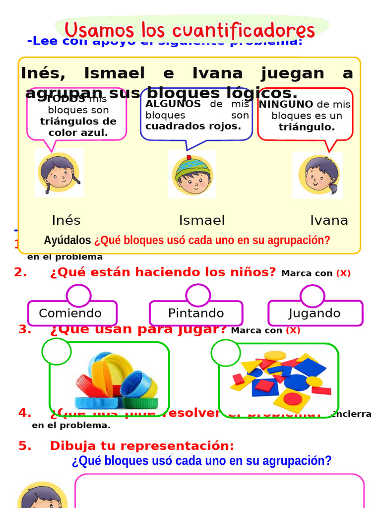 FICHA CUANTFICADORES TODOS, ALGUNOS Y NINGUNO MAESTRA JANET | PDF