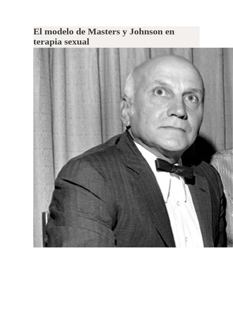 El Modelo de Masters y Johnson en Terapia Sexual | PDF | Orgasmo | La ...