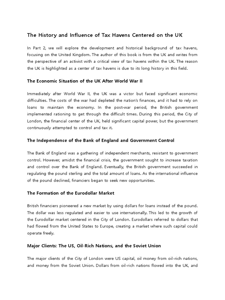 UK Tax Havens: History and Impact | PDF | Taxes | Tax Haven
