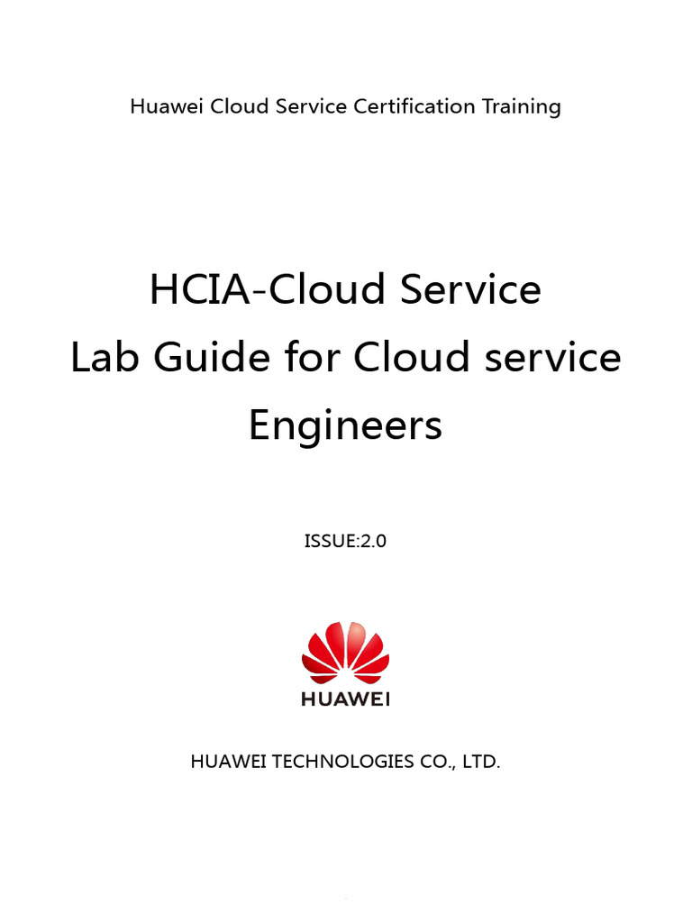 HUAWEI HCIA-Cloud Service V2.2 Lab Guide - FULL | PDF | Cloud Computing | Login