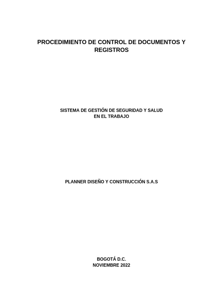 Control Documental SG-SST Planner | PDF | Diseño | Business