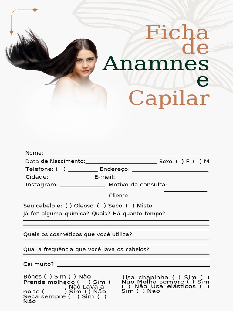 Ficha-de-Anamnese-Capilar - Geral | PDF