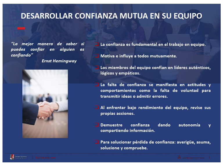 DESARROLLAR CONFIANZA MUTUA EN SU EQUIPO | PDF