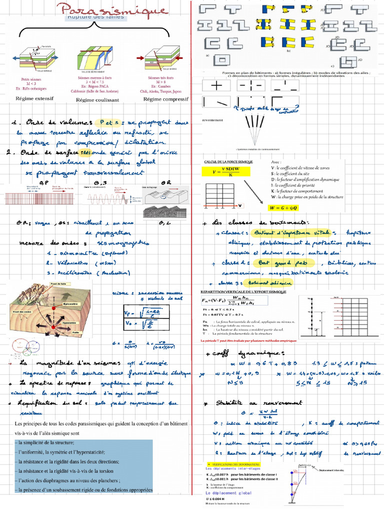 Parasismique details calculs | PDF