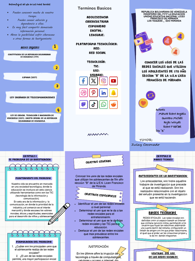 Triptico Proyecto | PDF | Servicio de redes sociales | Internet