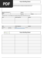 Task Briefing Record Template | PDF
