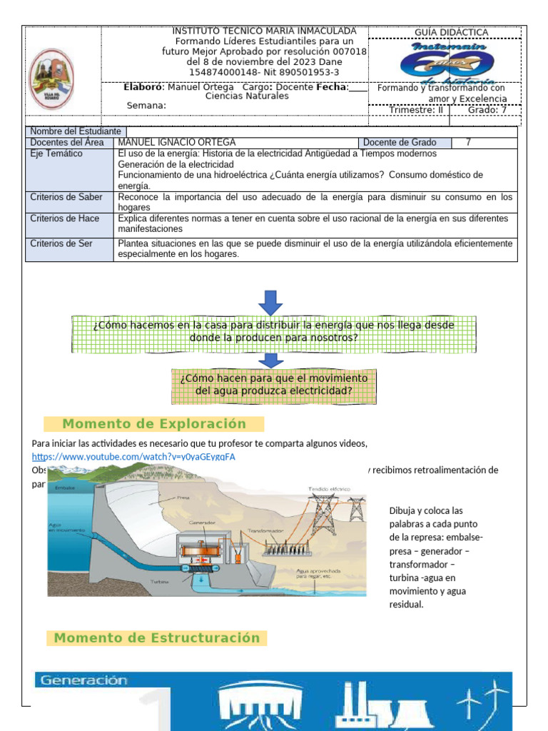 Guia #5 Fisica 7 El Uso de La Energia 2024 | PDF | Generación eléctrica ...