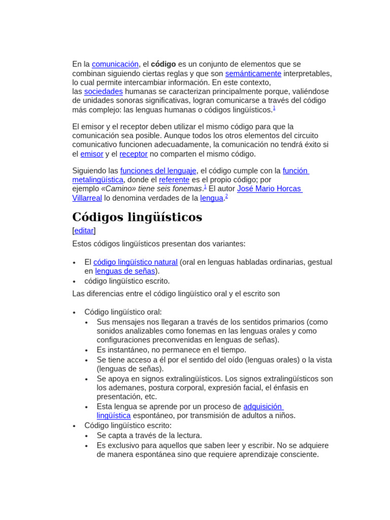 Codigo (Comunicacion) | PDF | Comunicación | Lingüística