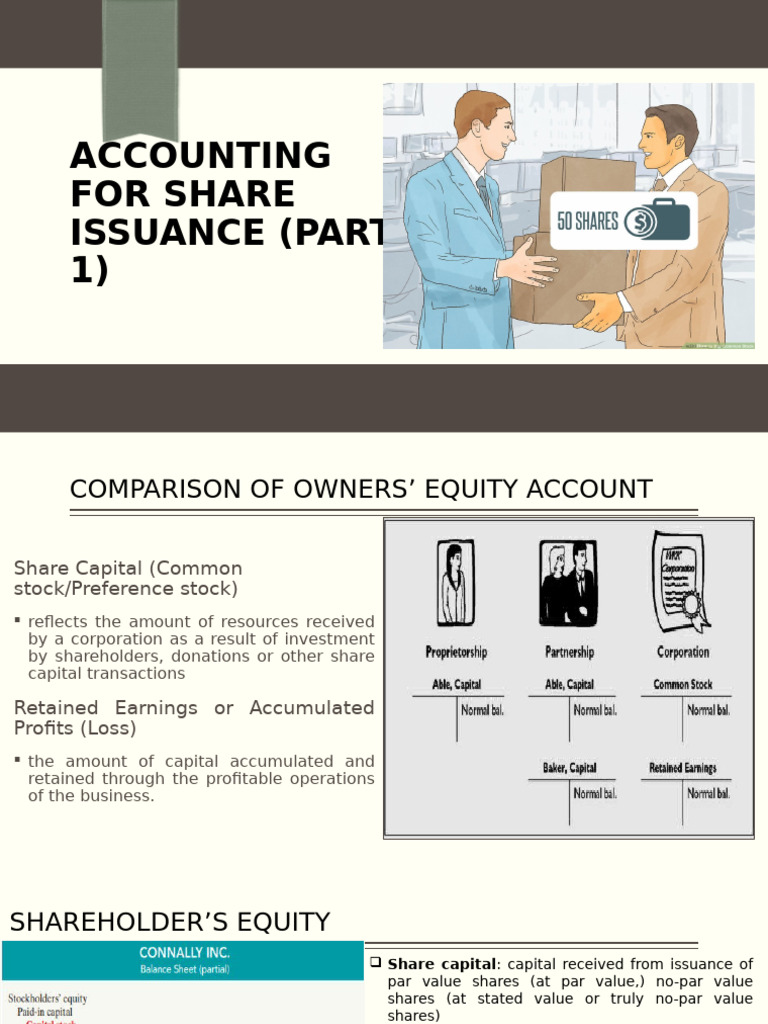 Accounting for Share Issuance Overview | PDF | Stocks | Capital Surplus