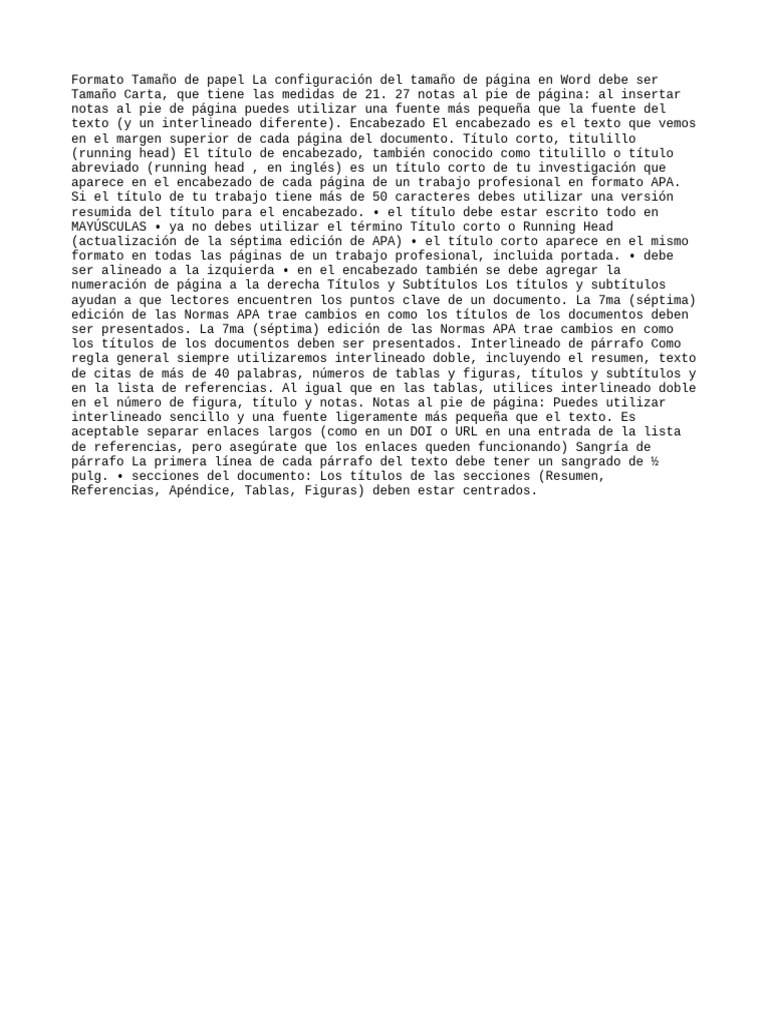 Guía de Formato APA en Word | PDF