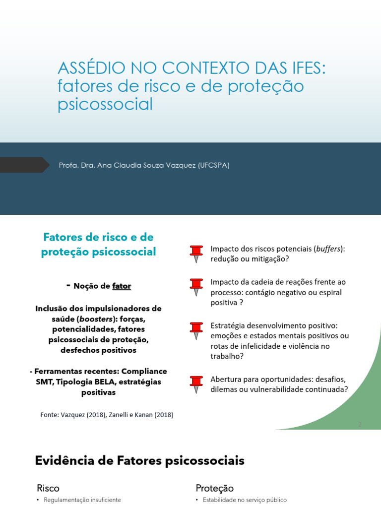 Ana Vazquez - Assédio No Ambiente No Contexto Das IFES | PDF ...