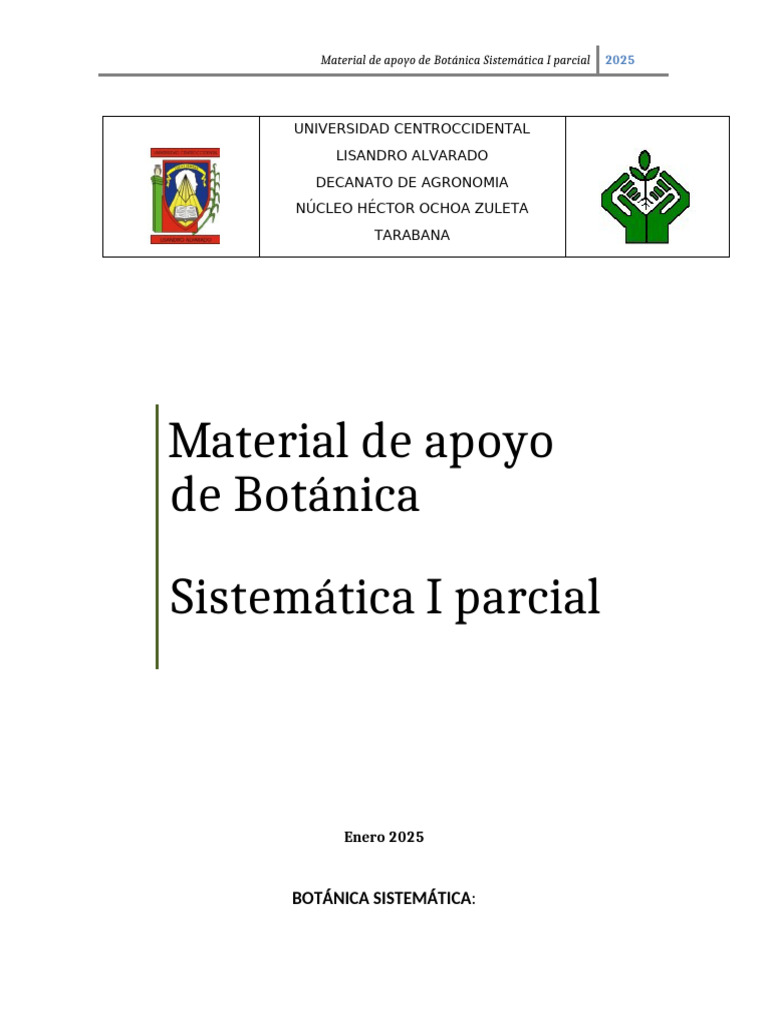Botánica Sistemática | PDF | Taxonomía (biología) | Botánica