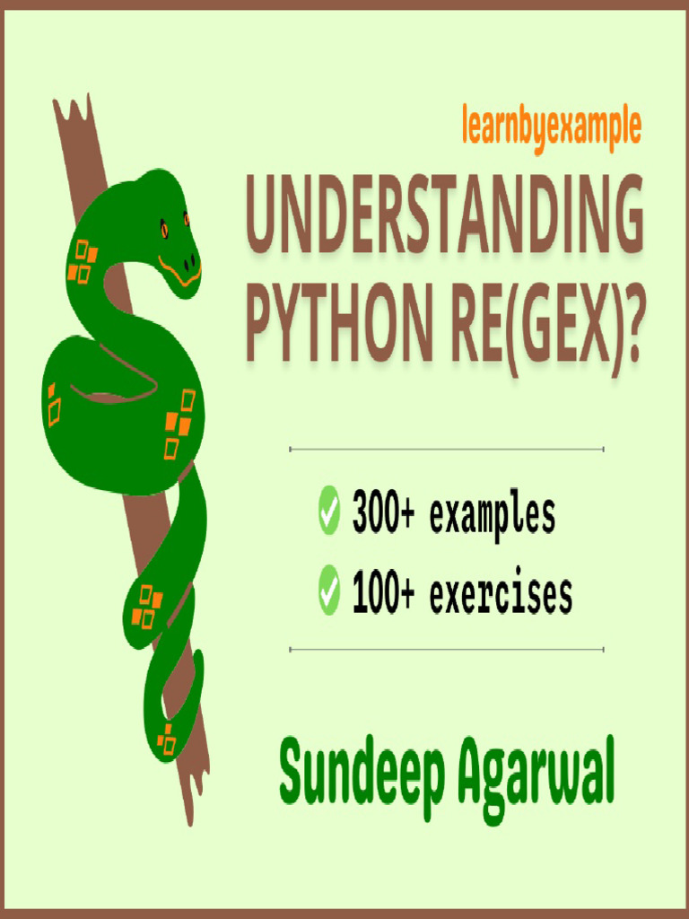 Sundeep Agarwal Understanding Python Re Gex Pdf Regular Expression Boolean Data Type