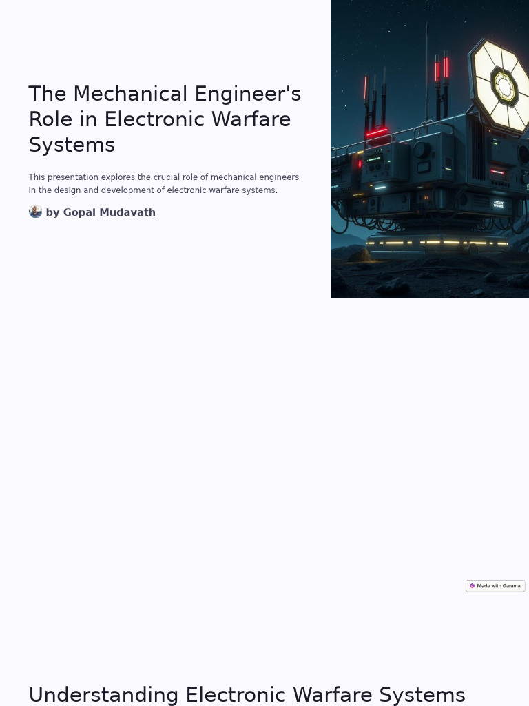 The Mechanical Engineers Role in Electronic Warfare Systems | PDF | Electromagnetic Interference ...