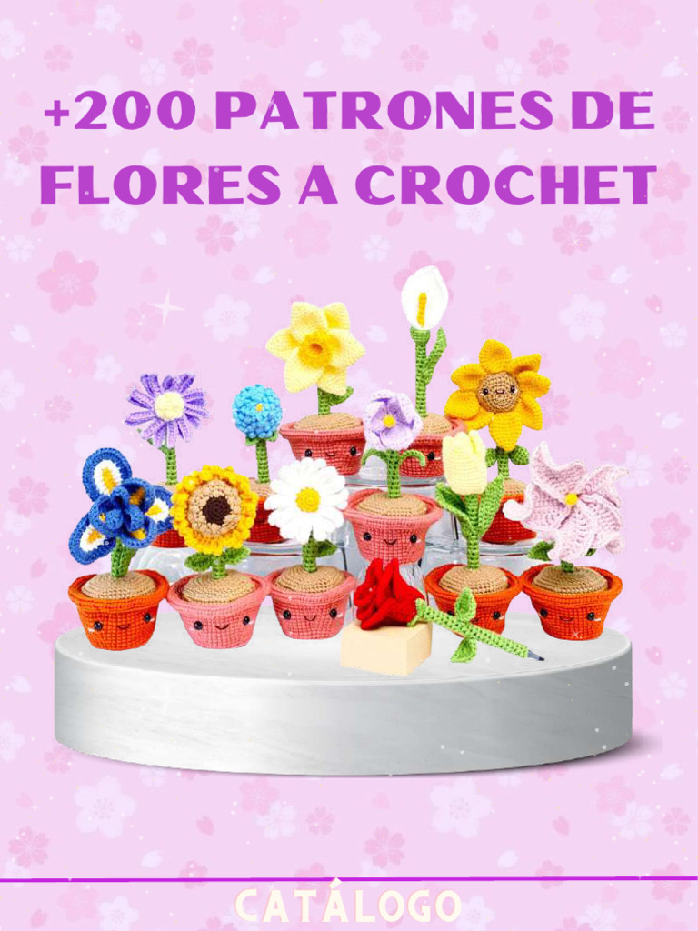 Catálogo de 200 Patrones de Flores Crochet | PDF