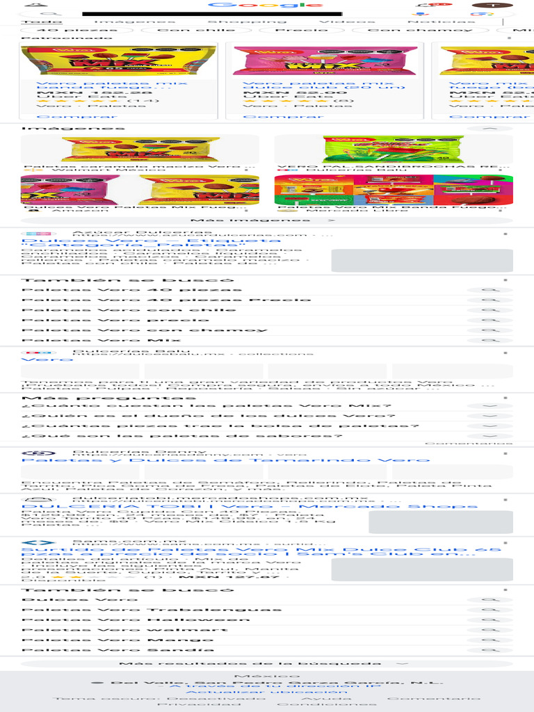 Paletas Vero | PDF | Azúcar | Dieta y nutrición