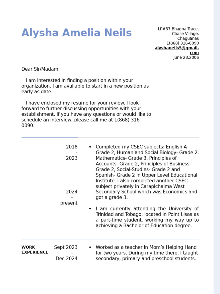 Resume | PDF | Teaching | Behavior Modification