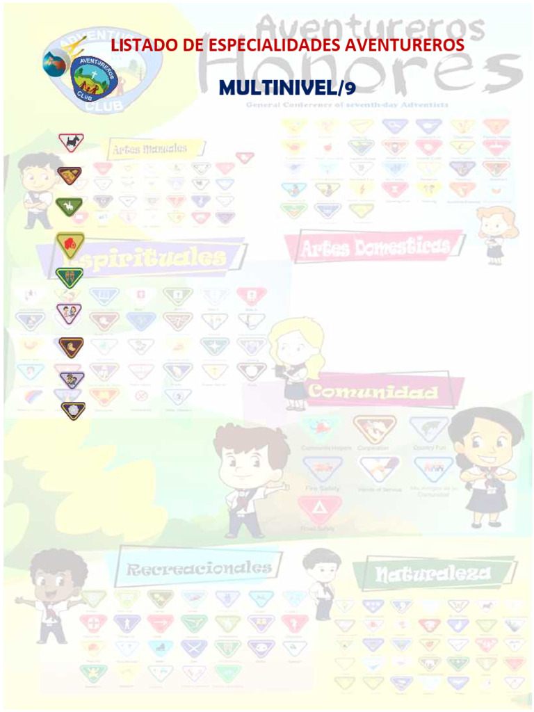 Especialidades Multinivel Aventureros | PDF