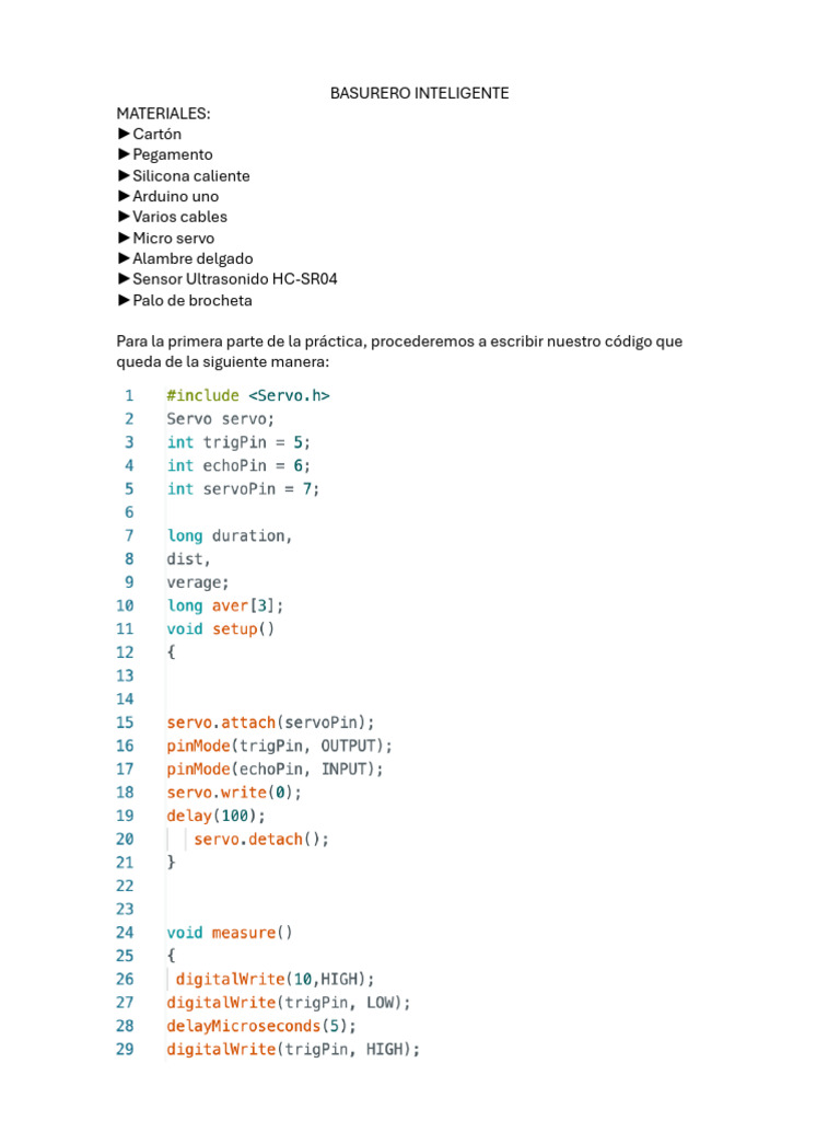 Basurero Inteligente | PDF
