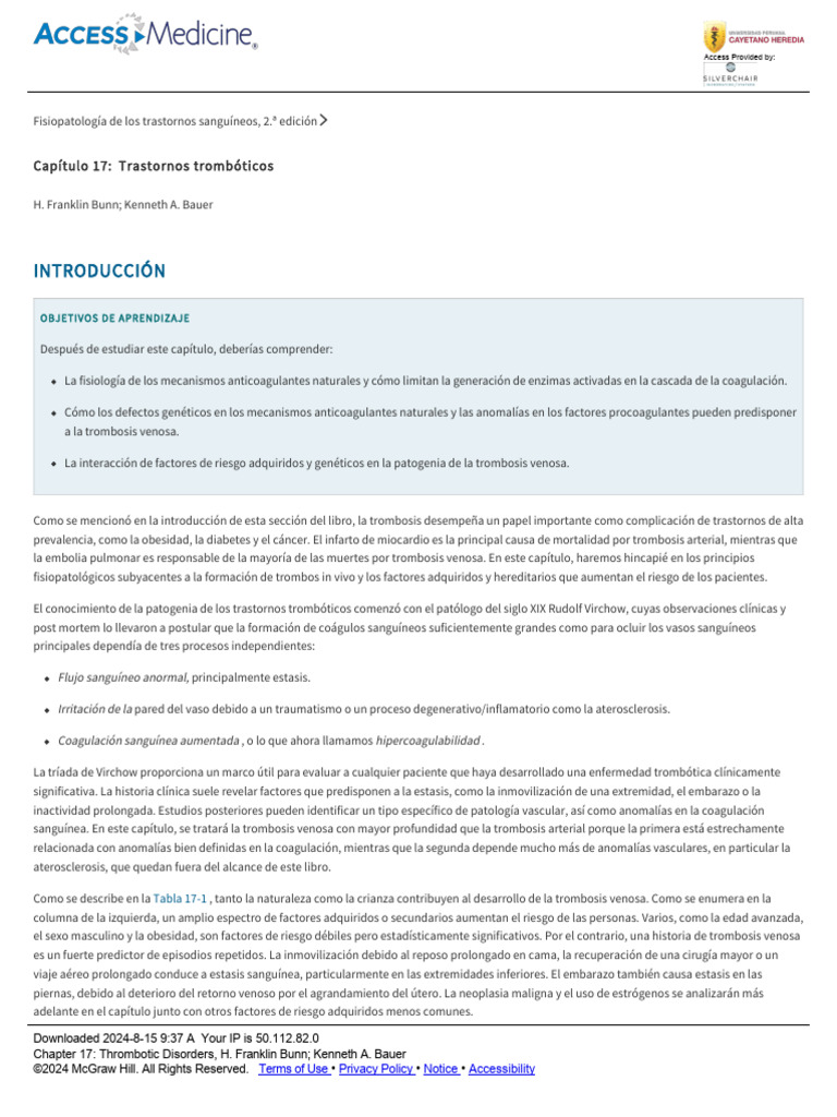 Chapter 17 - Thrombotic Disorders (2) (1) - 240817 - 170005 | PDF ...
