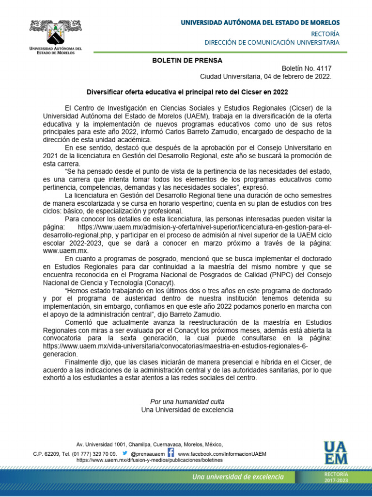 Cicser: Diversificación Educativa 2022 | PDF