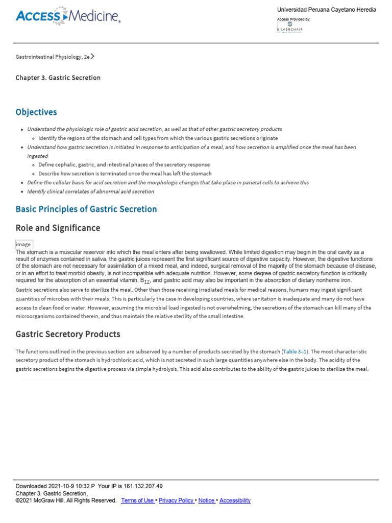 Understanding Gastric Secretion Functions | PDF | Stomach | Digestion