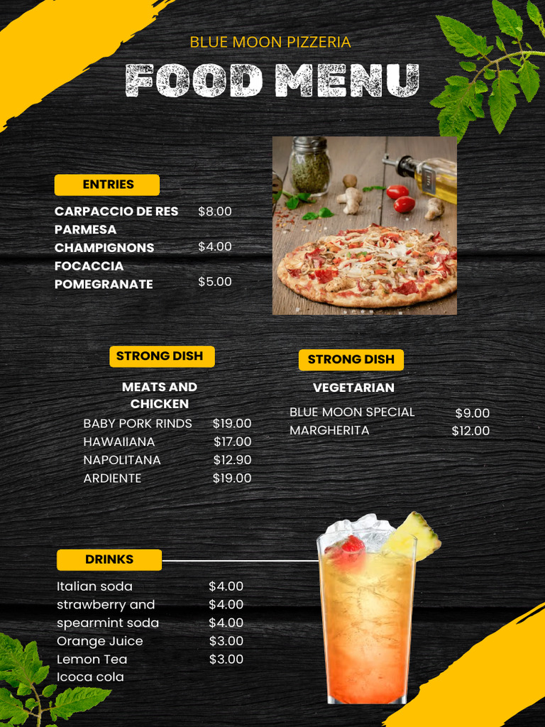 Menu Blue Moon | PDF