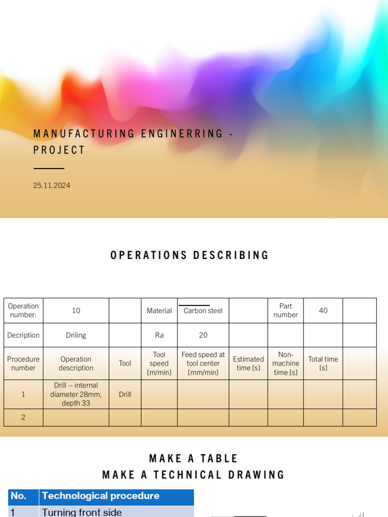 Manufacturing Engineering Project Overview | PDF | Woodworking ...