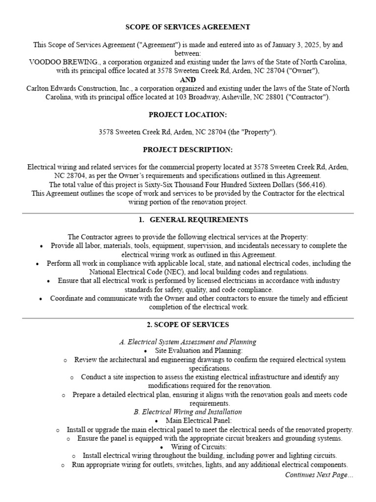 Scope of Services Agreement | PDF | Indemnity