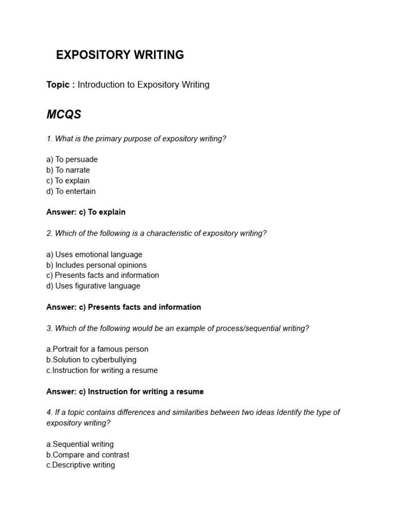 Expository Writing Essentials | PDF | Cognitive Science | Cognition