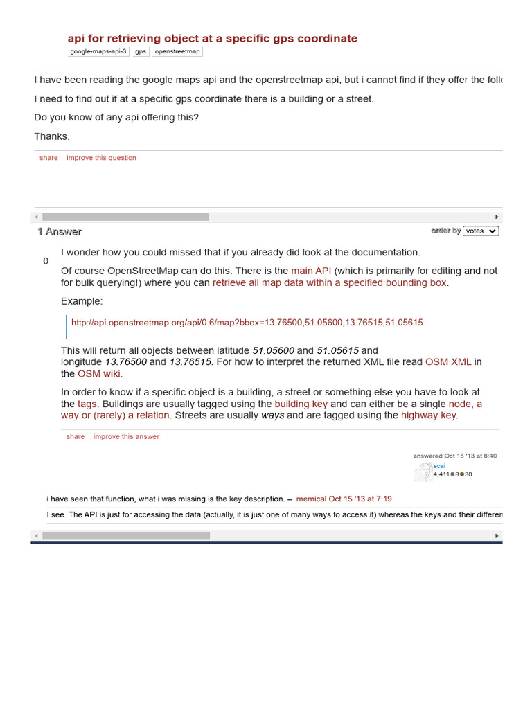 38.api For Retrieving Object at A Specific Gps Coordinate - Stack Overflow | PDF