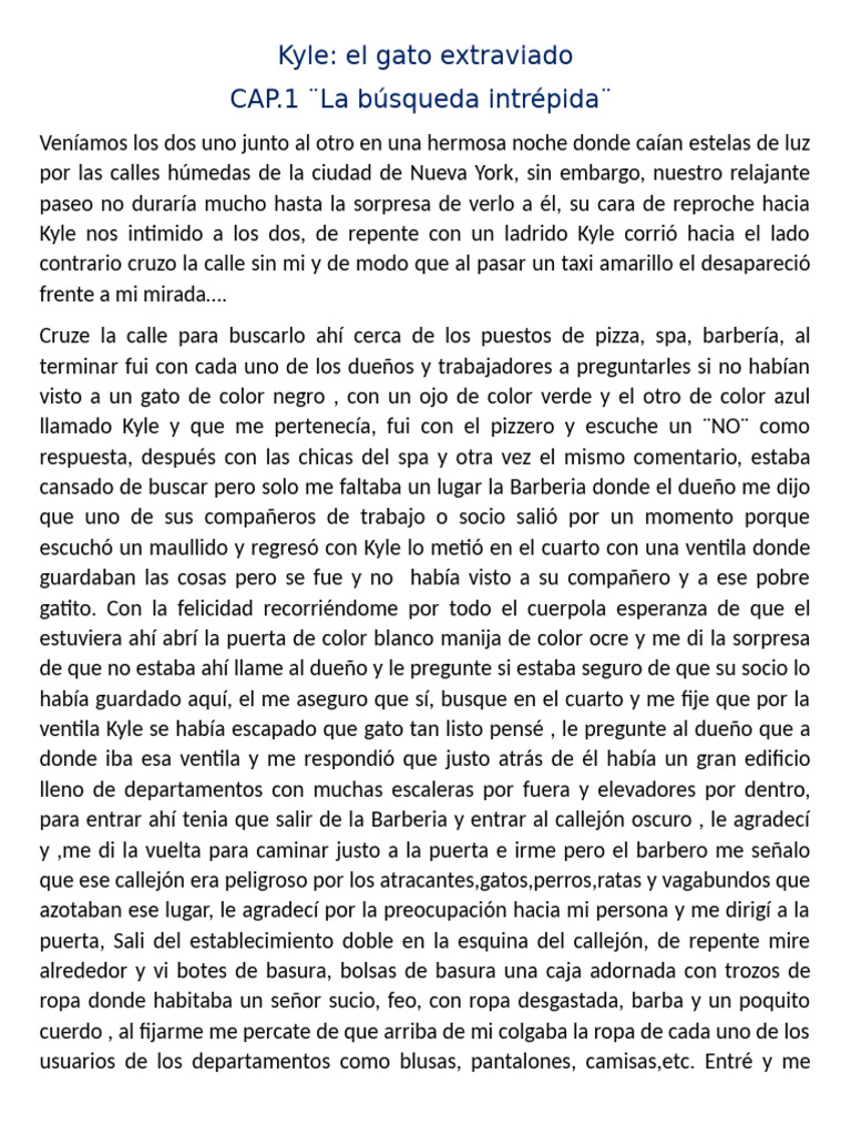 Búsqueda de Kyle: el gato perdido | PDF | Color