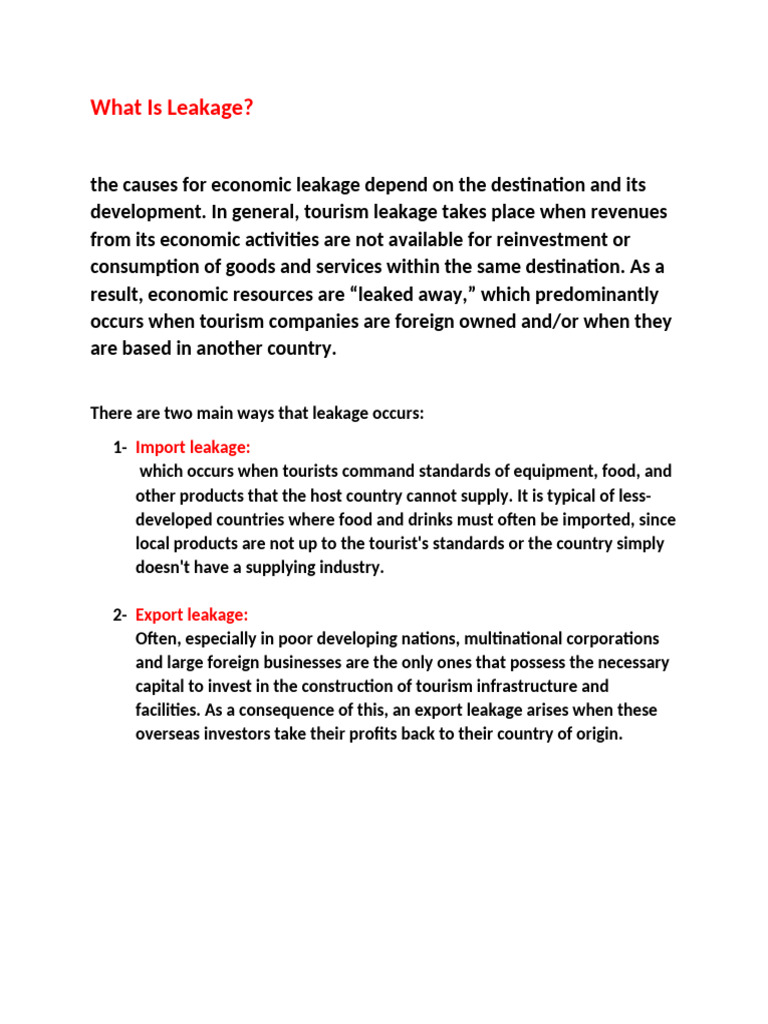 What Is Leakage | PDF