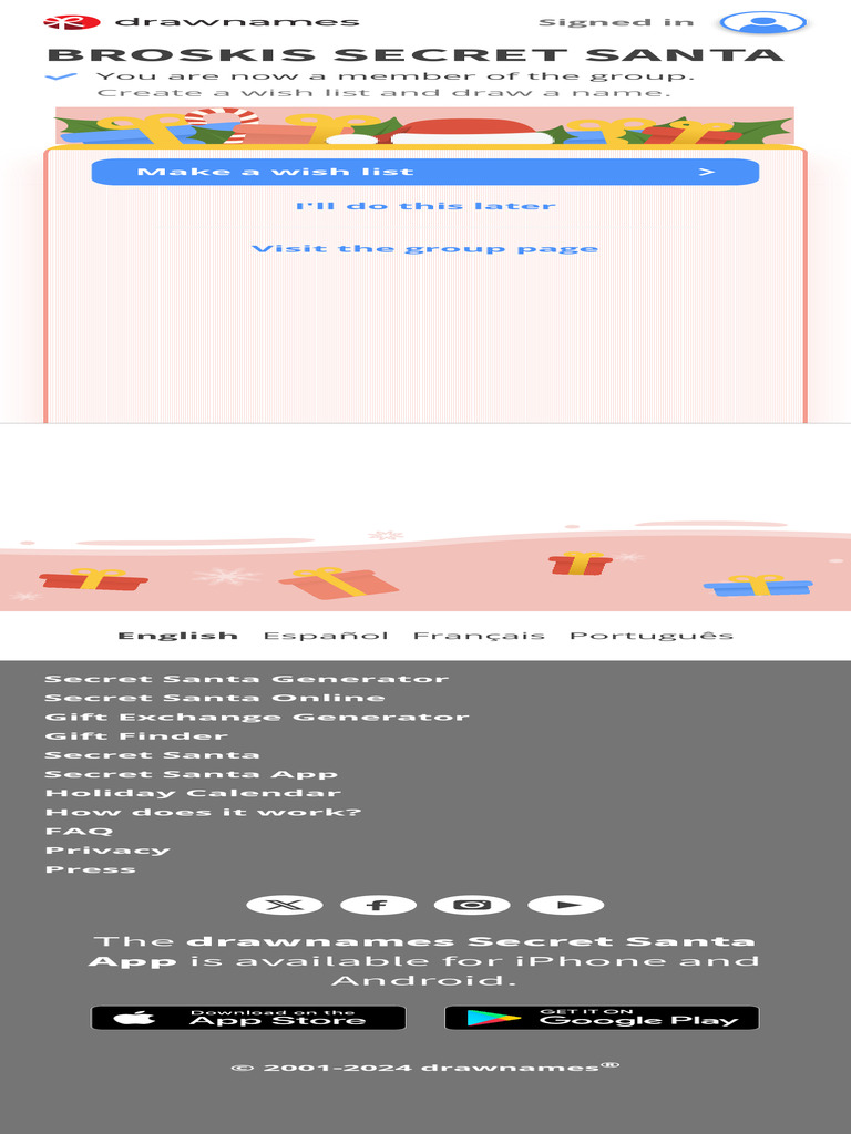 Secret Santa Name Drawing Tool | PDF