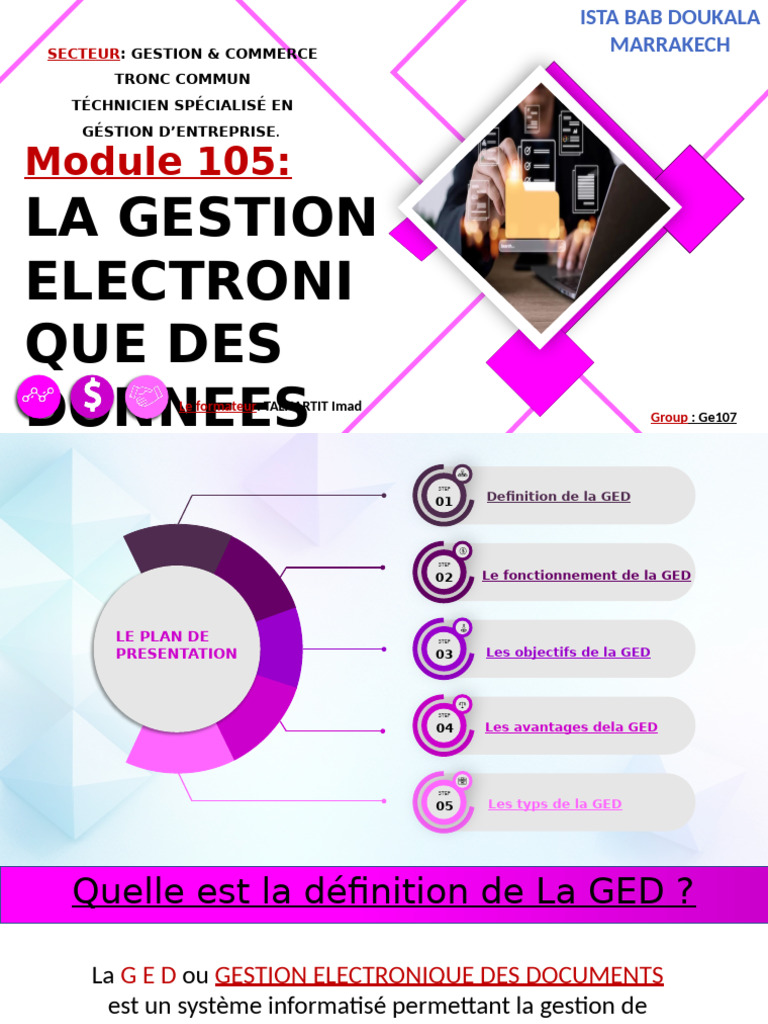 Groupe Ge 107 Ged M105 | PDF | Informatique | Gestion de l'information