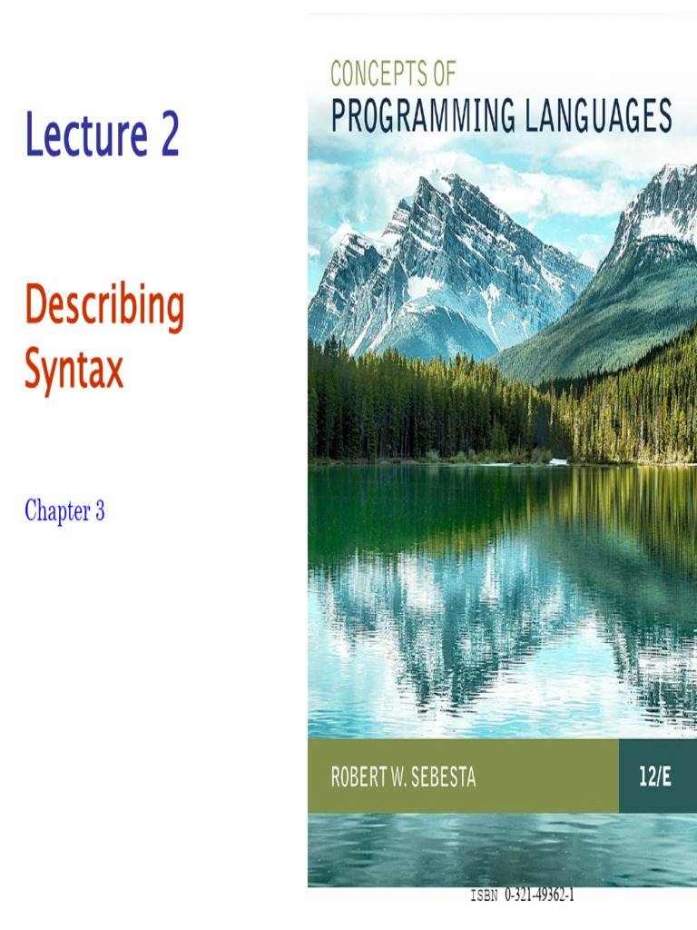 Lecture02 Single Slide Handout | PDF | Parsing | Syntax