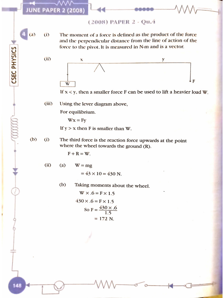 Moments Past Paper Solutions | PDF