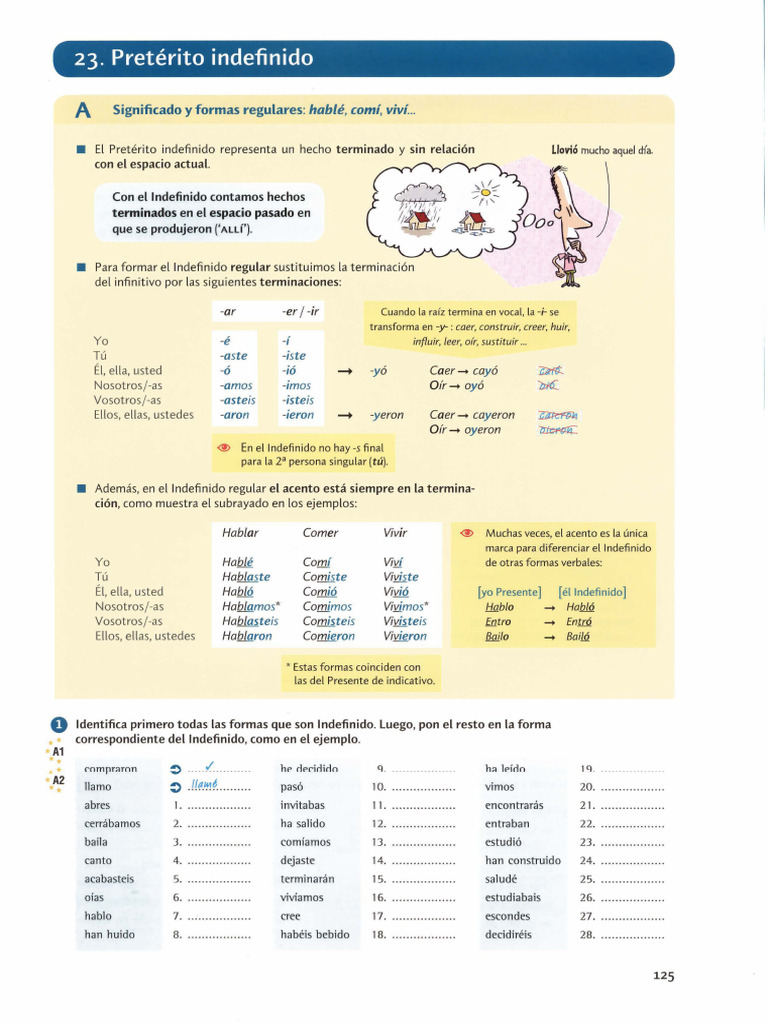 Pretérito Indefinido - GBE | PDF